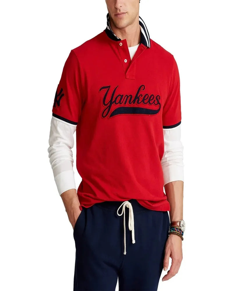 RL - Classic Fit Yankees Polo Shirt - Red – Just Brands pk