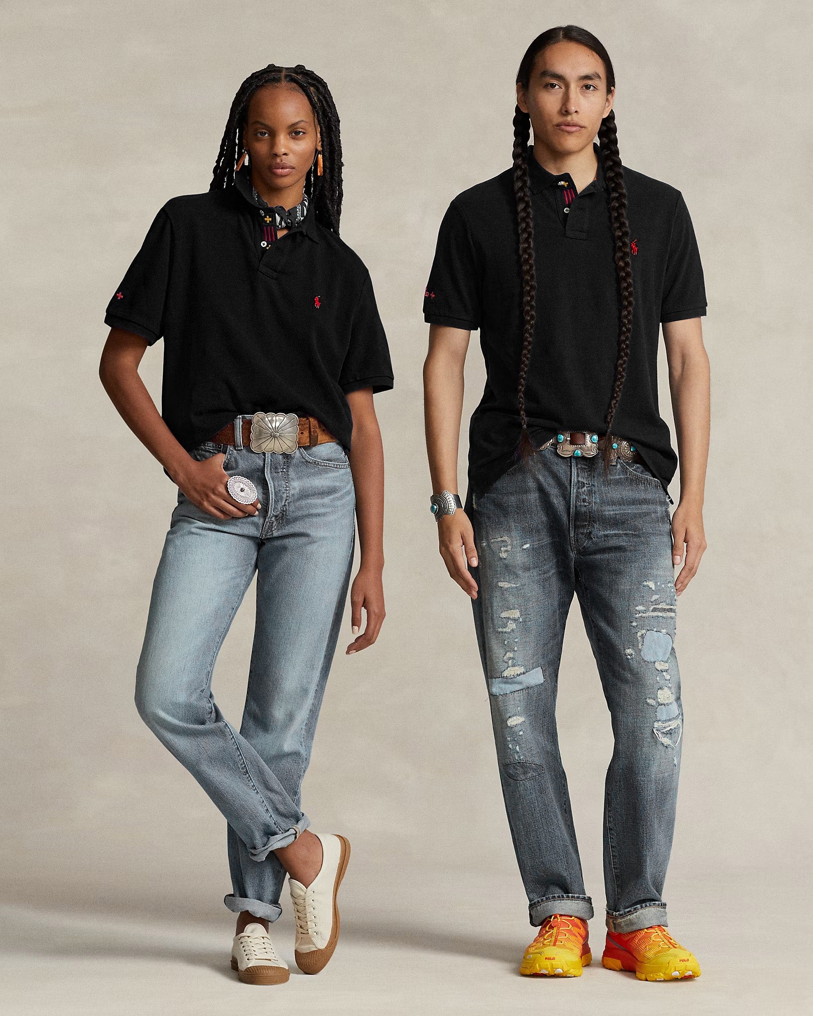 PRL - x Naiomi Glasses Mesh Polo Shirt - Black – Just Brands pk